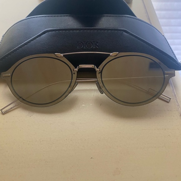 Dior | Accessories | Christian Dior Silver Reflective Sunglasses | Poshmark
